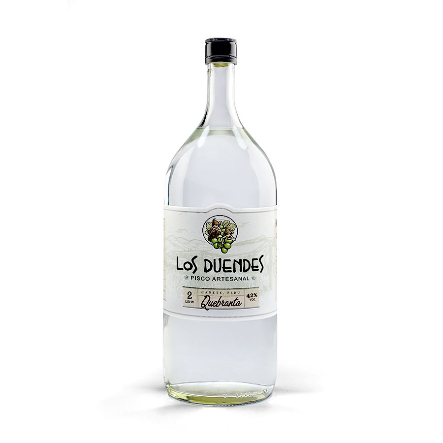 Pisco Artesanal Los Duendes uva quebranta 4 lts.