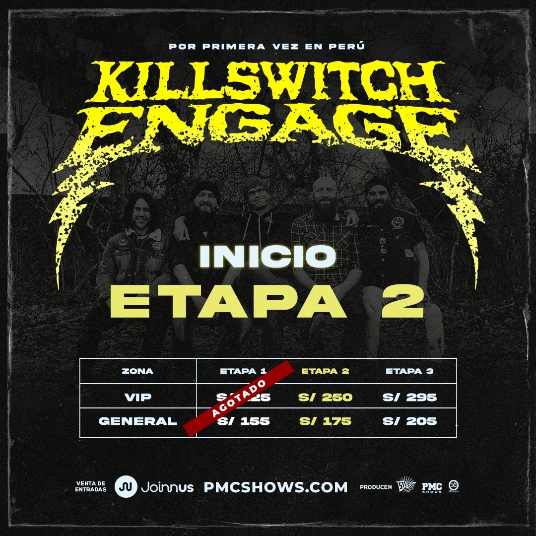 Killswitch Engage llegará a Lima en 2024 para presentar su disco ...